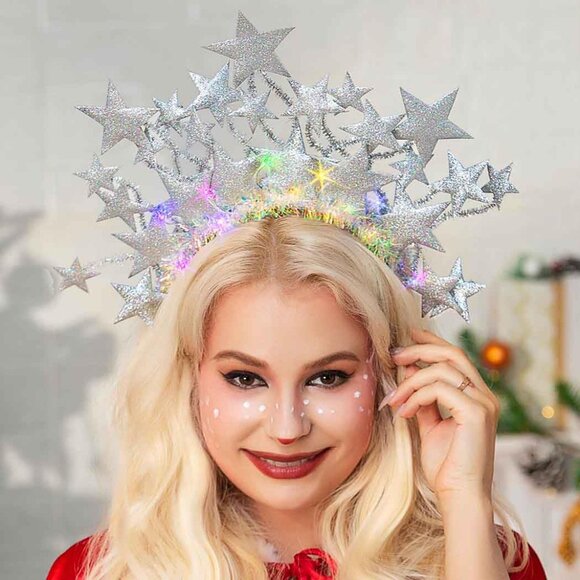 Accessories | Light Up Star Headband Led Stars Crown Headbands Party ...